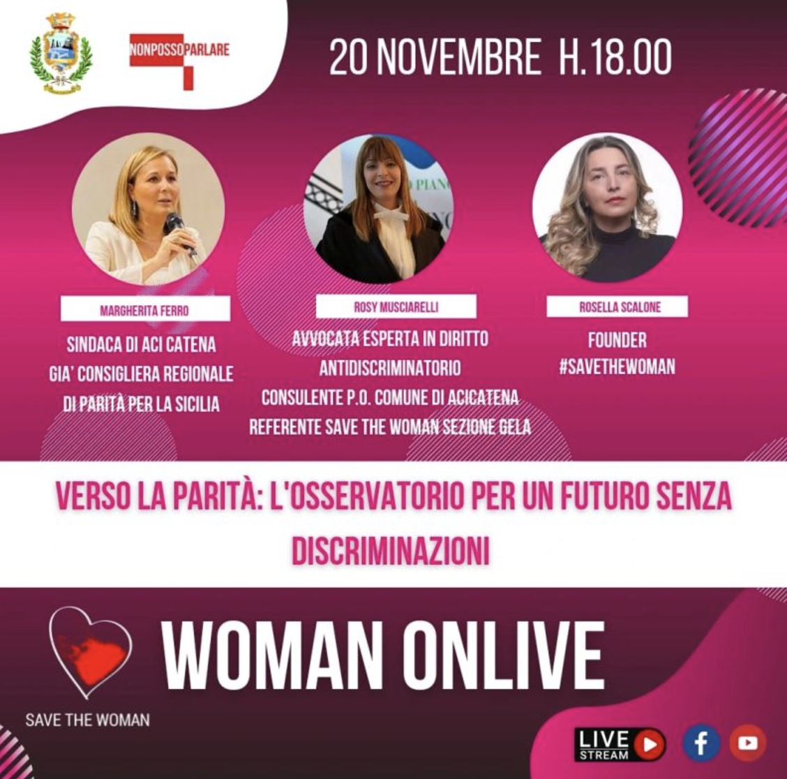 WOMAN ON LIVE "Verso la parità: l'osservatorio per un futuro senza ...